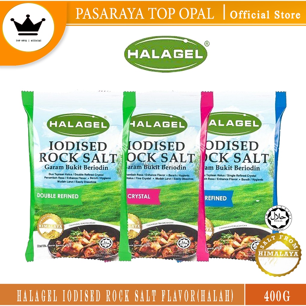 Halagel Himalayan Iodized Rock Salt 100% Original 400g | Shopee Malaysia