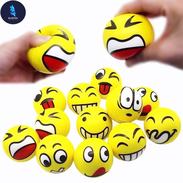 BF Stress Smile Squeeze Balls Funny Face Smiley Emoji Stress Balls for ...