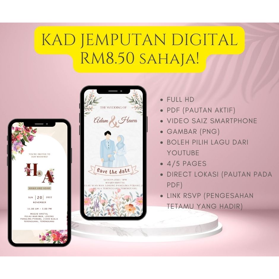 KAD KAHWIN MURAH / KAD JEMPUTAN KAHWIN / KAD KAHWIN DGITAL / WEDDING ...