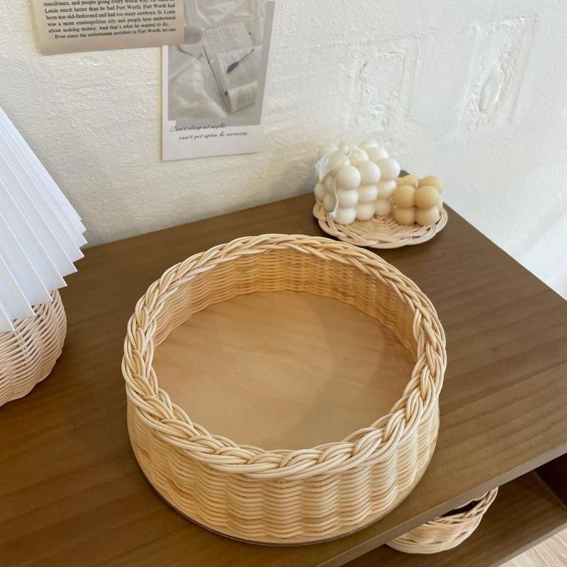 Round Rattan parcel Basket | Shopee Malaysia