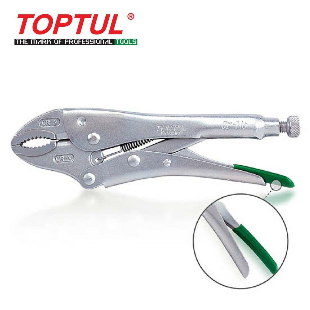 TOPTUL Curved Jaw Locking Pliers with Wire Cutter DAAQ2B07 / DAAQ2B10 ...