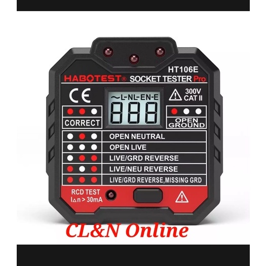 HABOTEST Advanced RCD Electric Socket Tester Automatic Neutral Live ... HABOTEST Advanced RCD Electric Socket Tester Automatic Neutral Live ...