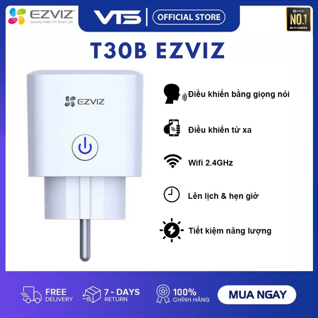 Ezviz T30B Smart Socket, CS-T30-10B-EU Power Consumption Monitoring ...