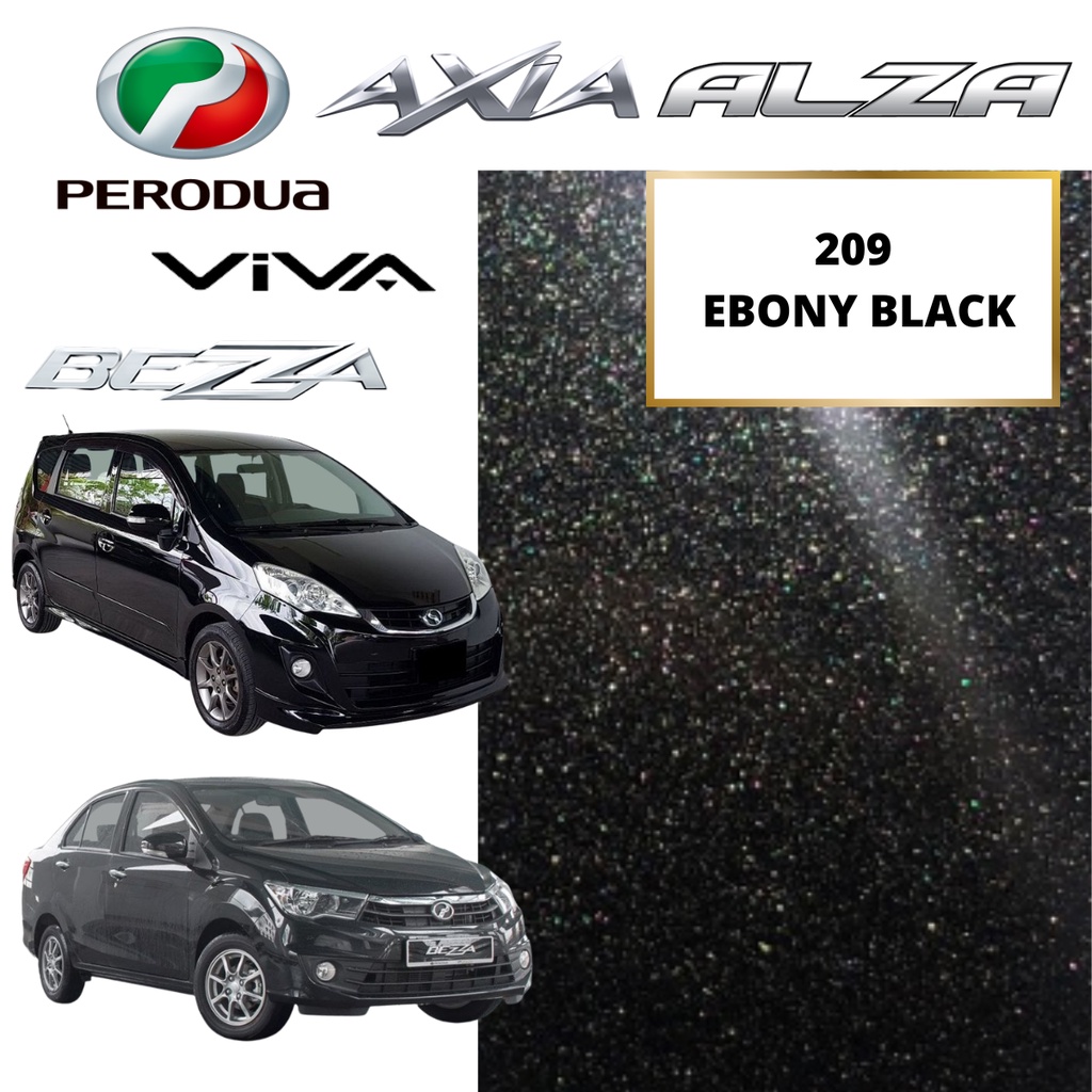 PERODUA ALZA AXIA VIVA BEZZA - 209 EBONY BLACK - 2K Paint / Cat Kereta ...