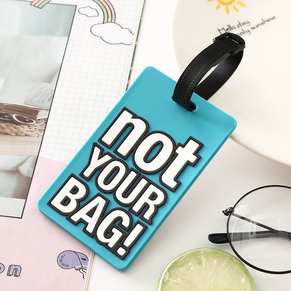 [READY STOCK] Travel Luggage Tag Plastic Multiple Colors Labels Name Address Silicone Suitcase ...