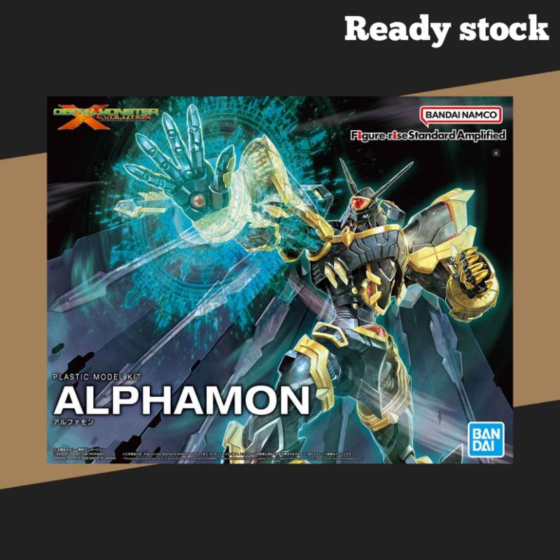 Bandai Figure-rise Standard Amplified Alphamon Plastic Model Kit Digital Monster Evolution ...