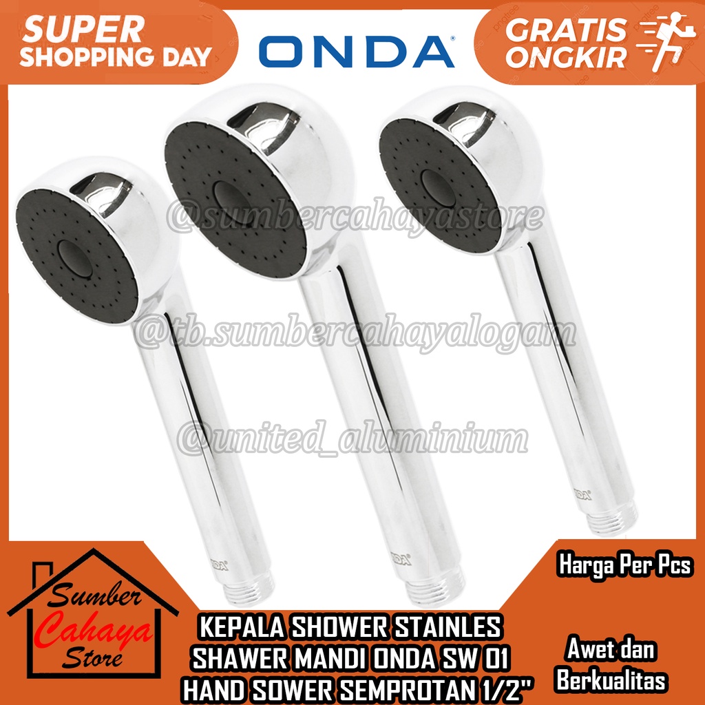 Hand shower ONDA SW 01 SHAWER 1/2" IN INCH INCH SAWER BATH SOWER SPRAY ...