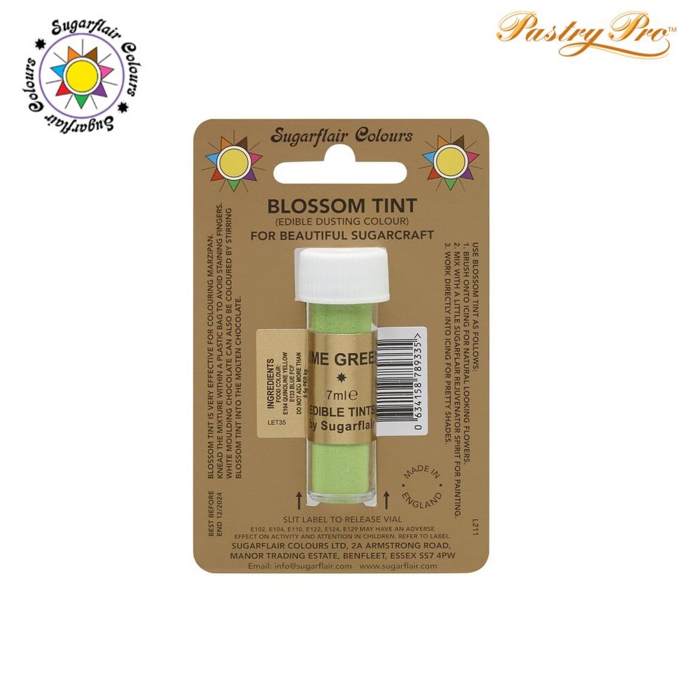 Sugarflair, Blossom Tint, Edible Dusting Powder, Lime Green, 7ml ...