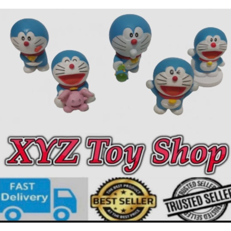 Doraemon 5 Piece Set Small Mini Toy Figure (100% Ready Stock Fast ...