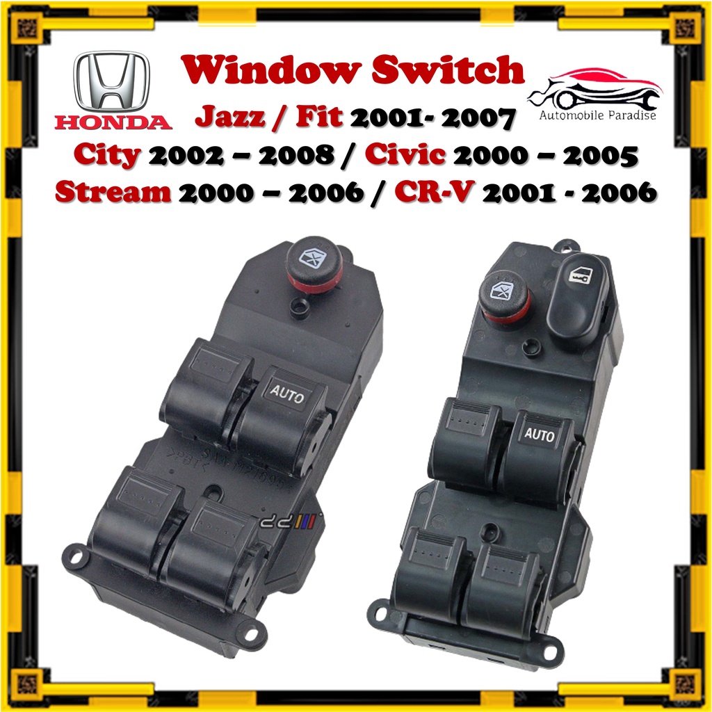 Honda - Power Window Switch / Suis Tingkap - Main / Sub ( Jazz Fit City ...