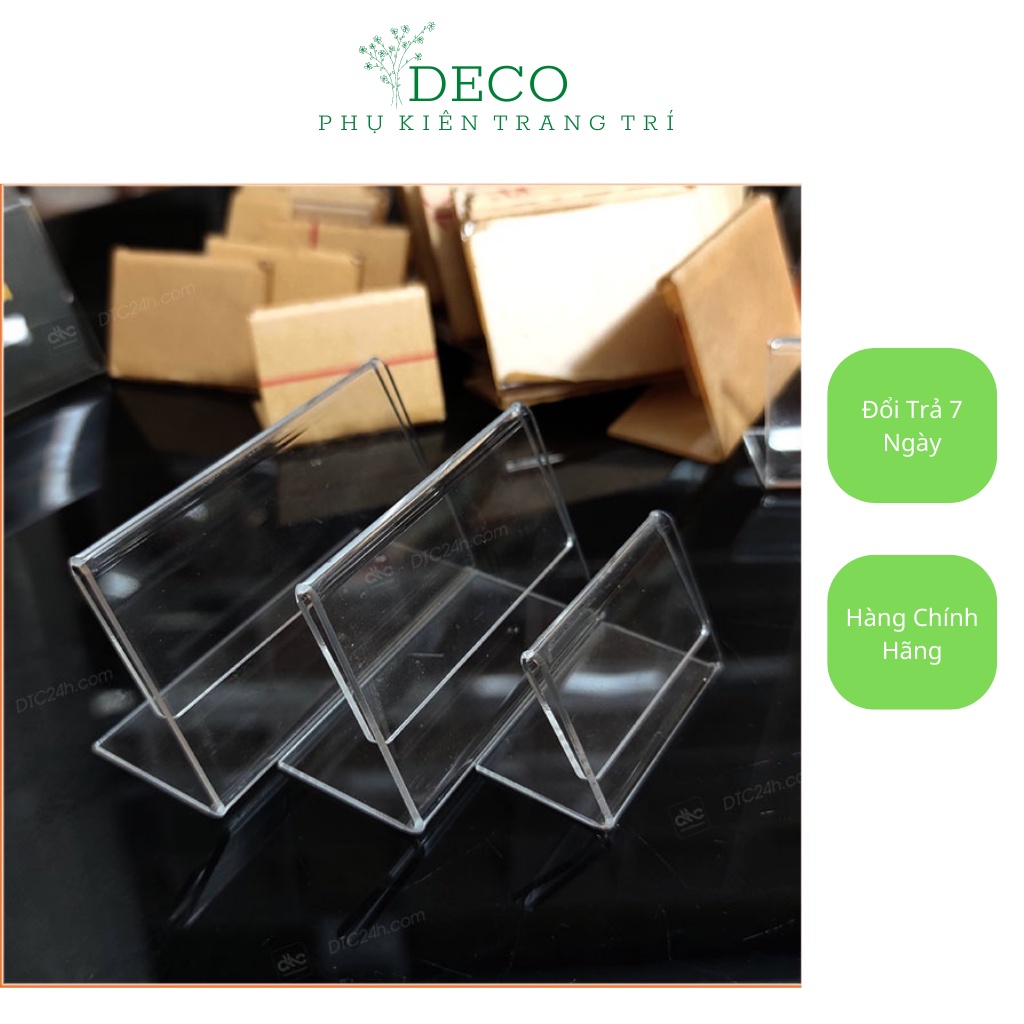 Small L-shaped Mini Mica Menu Nameplate, Horizontal and Vertical ...