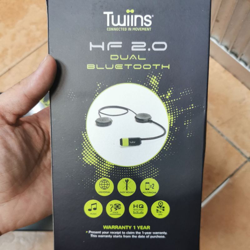 TWIINS BLUETOOTH SET HF2 HF3 WITH OR WITHOUT CONVOY TALK SMART BUTTON ...