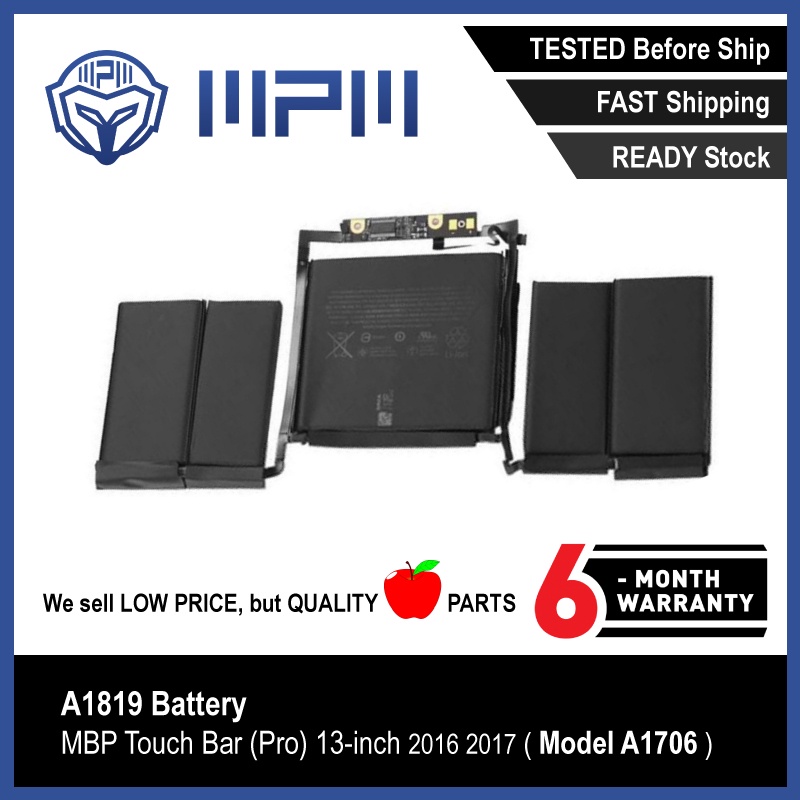ORIGINAL A1819 Battery MBP Pro Retina Touch Bar 13-inch A1706 2016 2017 ...