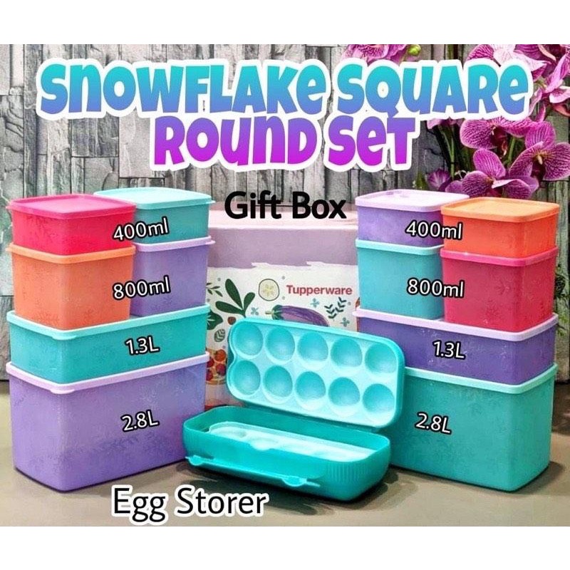Tupperware Snowflake Set Of 6 OR Snowflake Set Of 12 | Shopee Malaysia