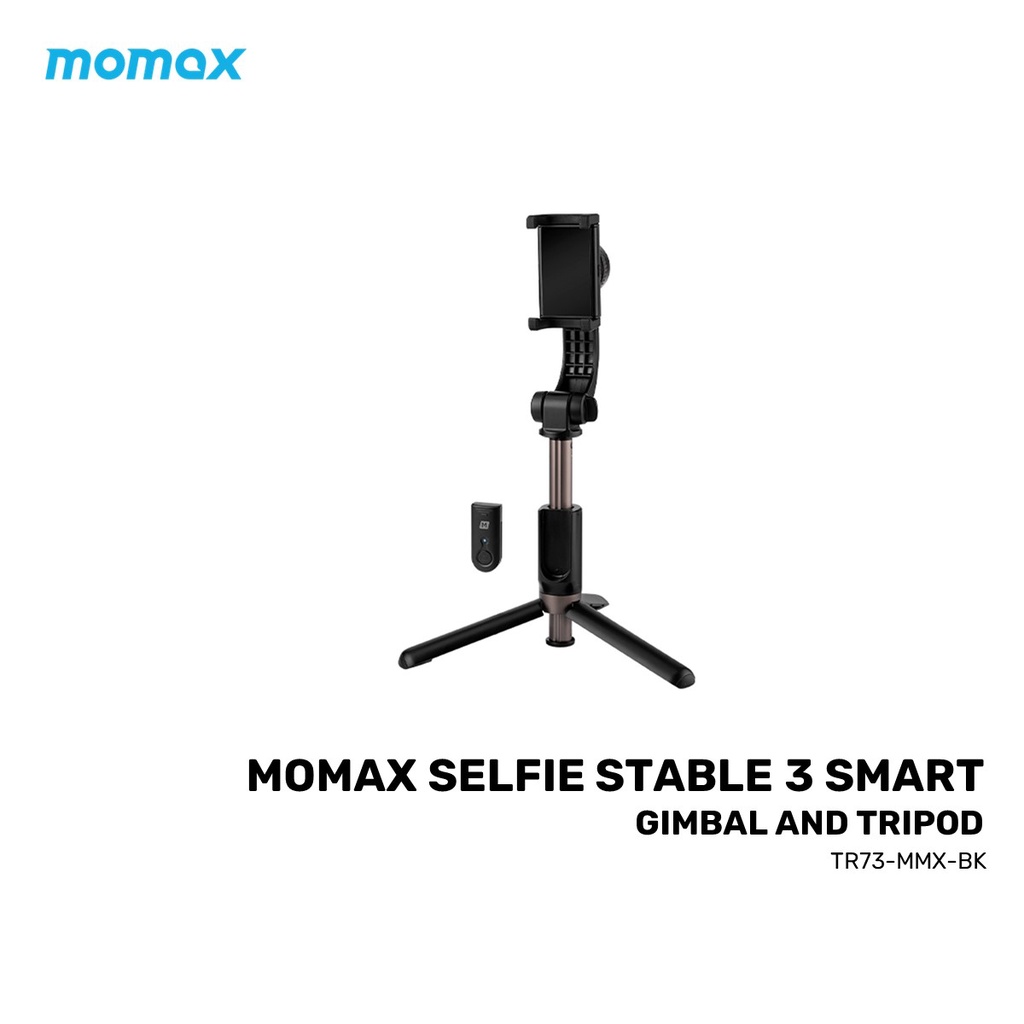 MOMAX SELFIE STABLE 3 SMART GIMBAL AND TRIPOD | Shopee Malaysia