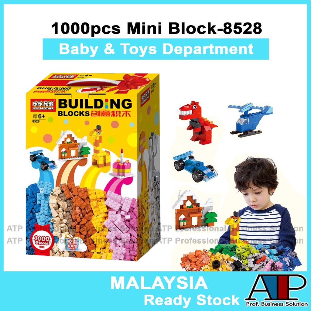 Toy🪅 Mini 1000pcs Building Blocks Mainan DIY Kreatif Sesuai Bulk Set ...