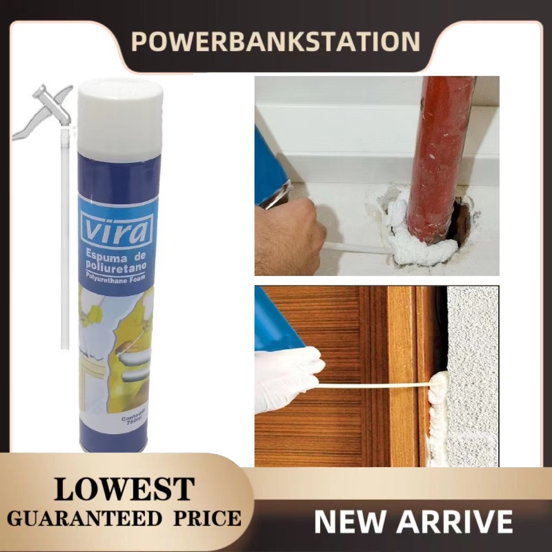 PSB_ VIRA Polyurethane Foam PU Foam Spray 750ml Home Living Fill Crack ...