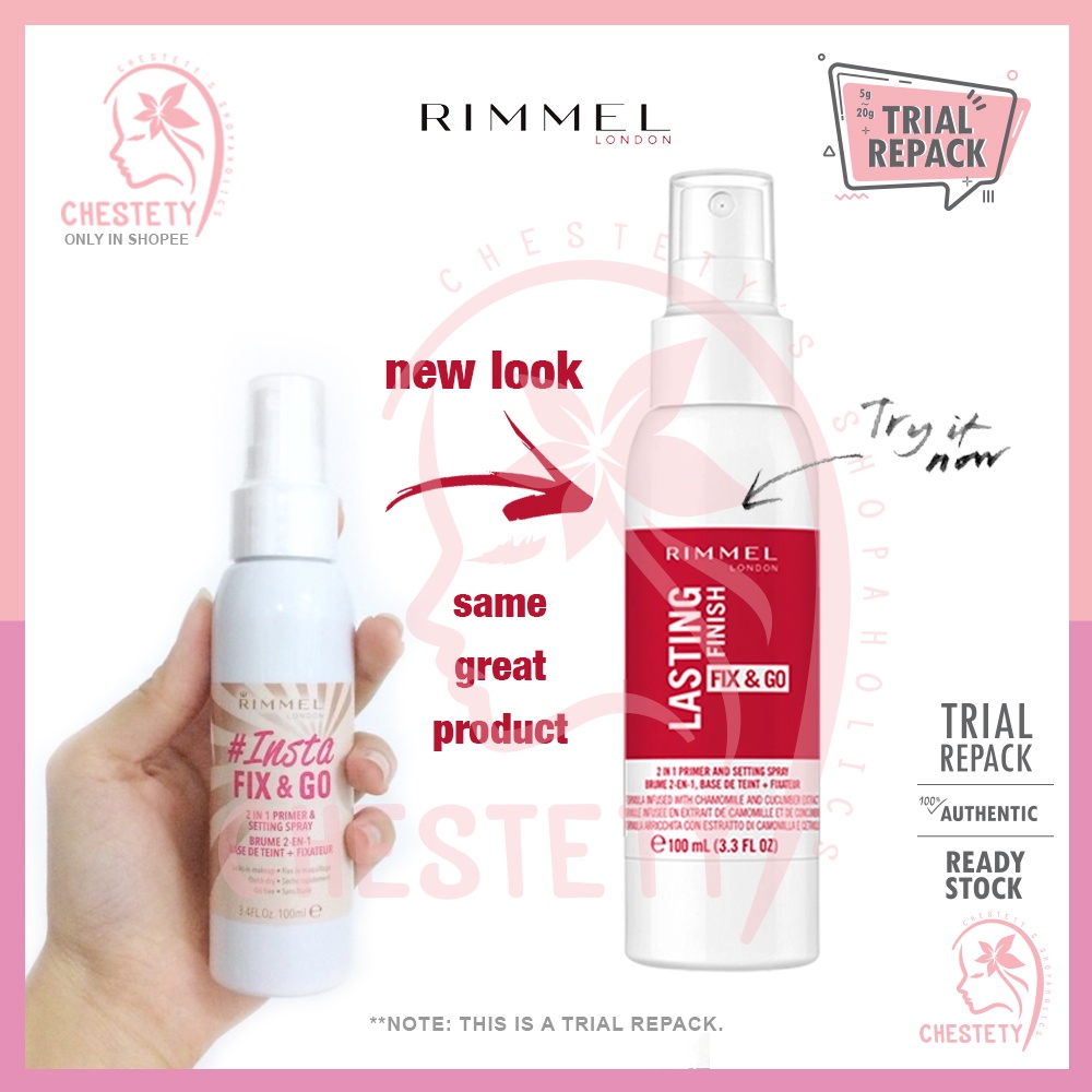 𝗧𝗥𝗜𝗔𝗟 𝗥𝗘𝗣𝗔𝗖𝗞 RIMMEL Lasting Finish Fix and Go 2 in 1 Primer & Setting ...