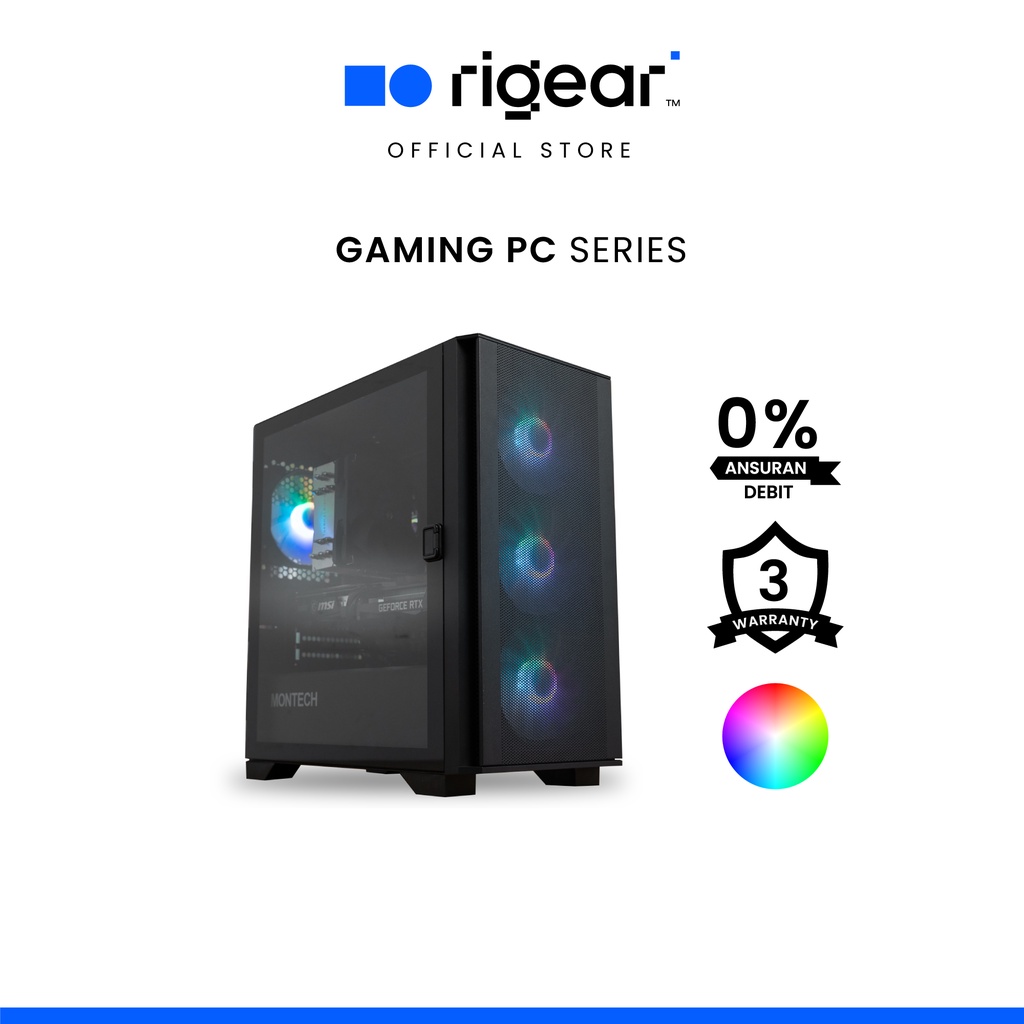 RIGEAR Gaming PC Series Desktop 2 | GTX 1650/1660/RTX 2060/3050/3060 TI ...