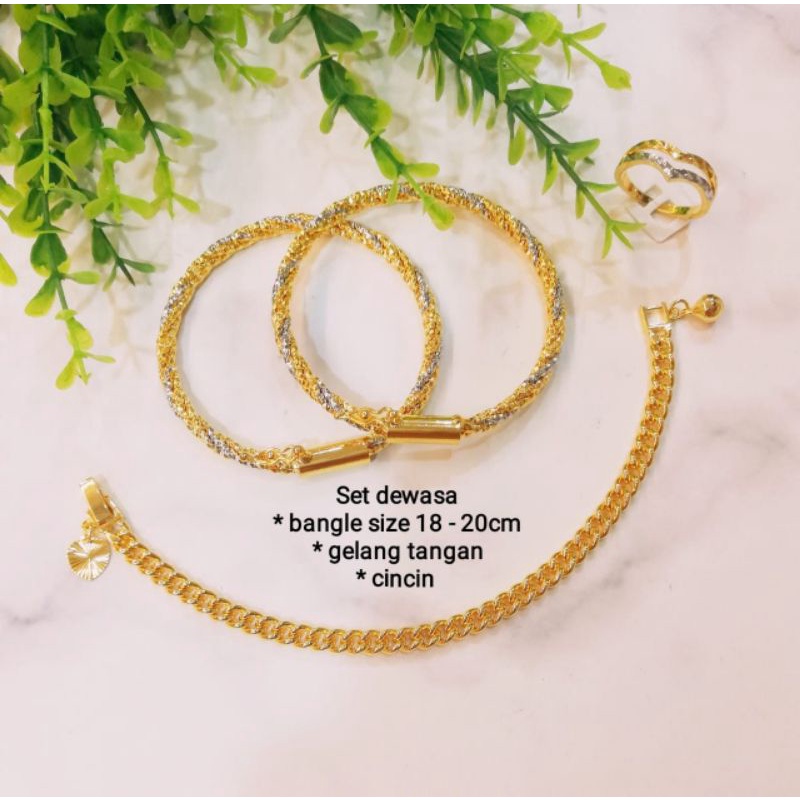 Emas Sadur Premium Indonesia Cop 916(Set Emas) | Shopee Malaysia