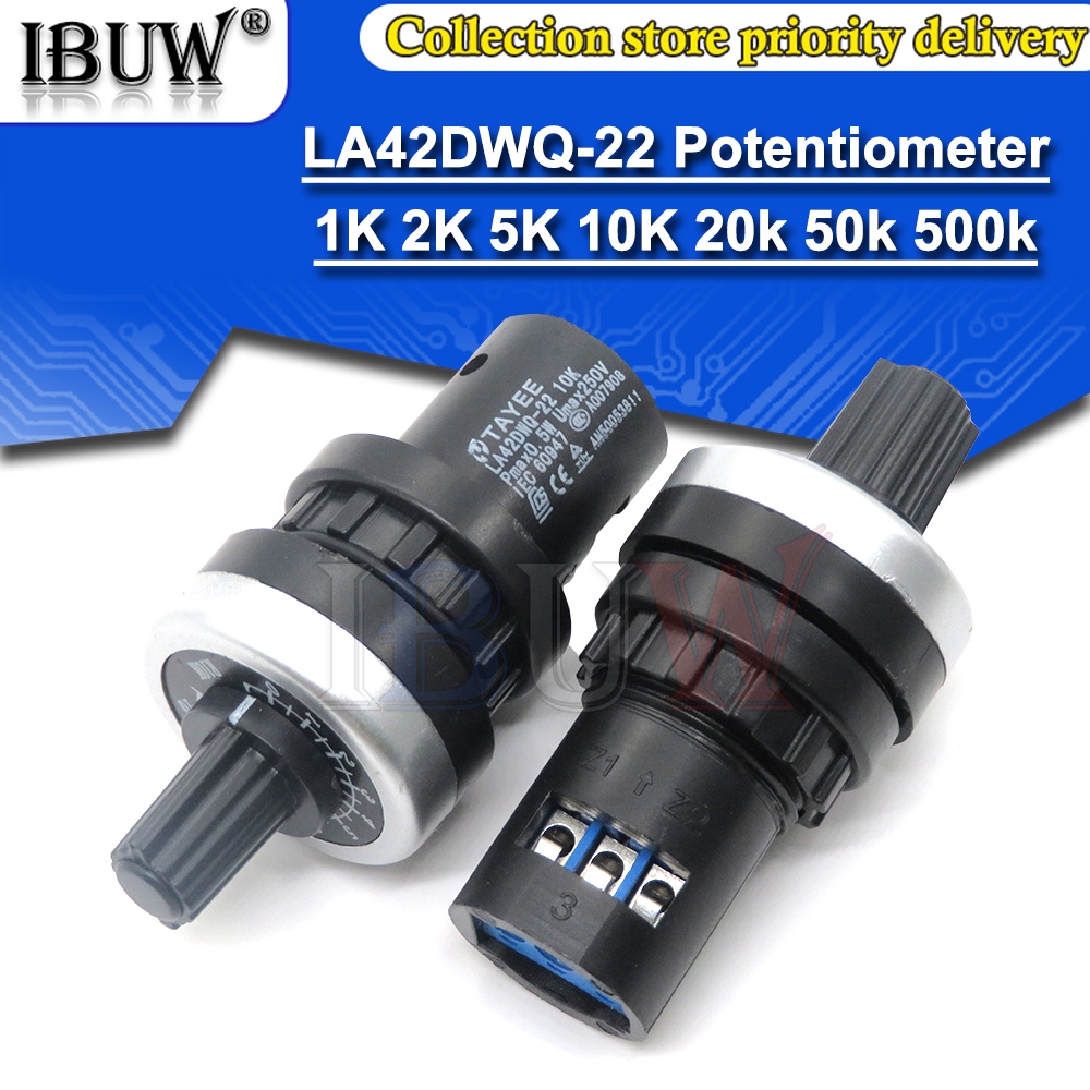1PCS LA42DWQ-22 1K 2K 5K 10K 20k 50k 100K 22mm Diameter Pots Rotary ...