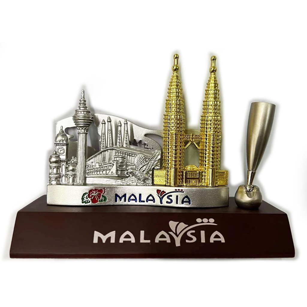 MALAYSIA PETRONAS TWIN TOWER KLCC KL TOWER SOUVENIR WOODEN NAME CARD ...
