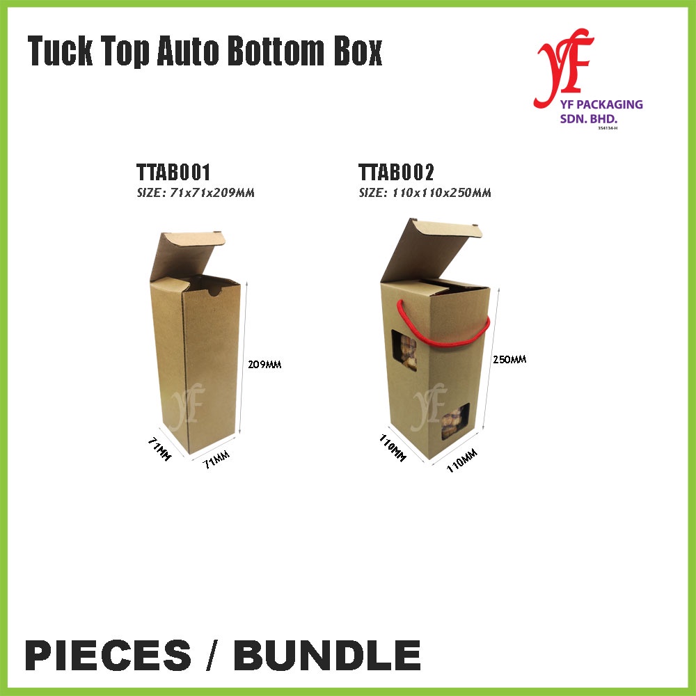 Tuck Top Auto Bottom Box With Handle /Small and Big /1PC | Shopee Malaysia