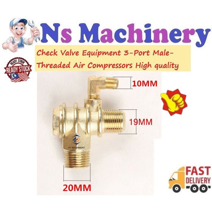 Check Valve Equipment 3-Port Male-Threaded Air Compressors High quality ...