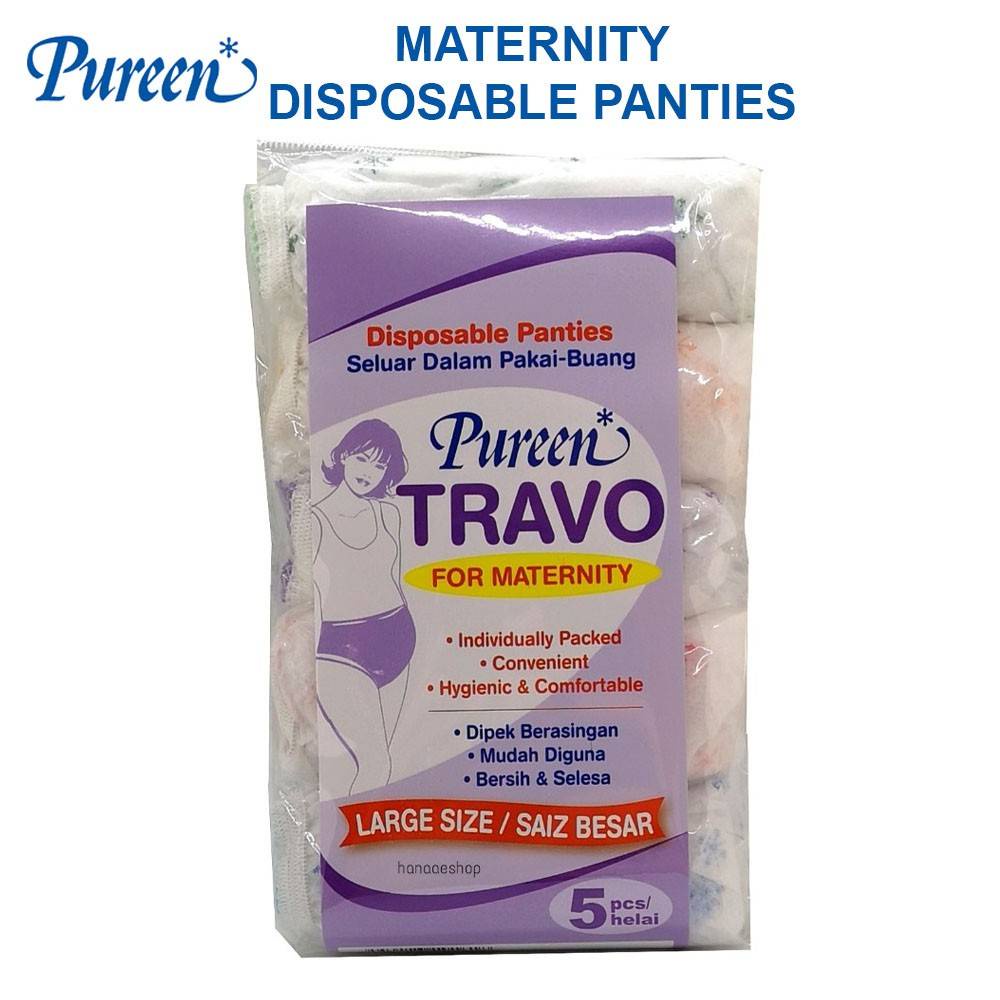 PUREEN TRAVO MATERNITY PANTIES 5's x 2 Twinpack (LARGE SIZE) | Shopee ...