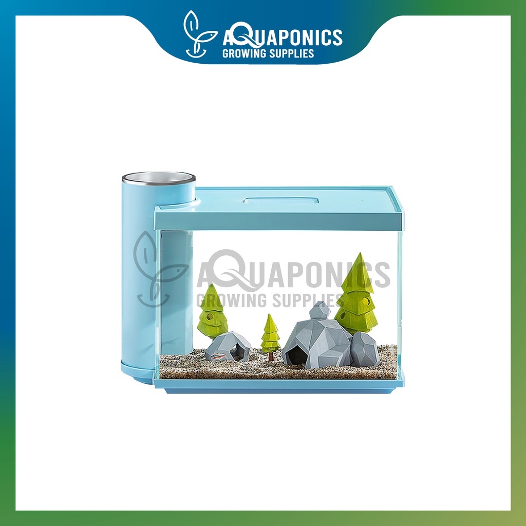 NEPALL Mini Aquarium 4K Glass NYZ Aesthetic Tank Complete Set Mini ...