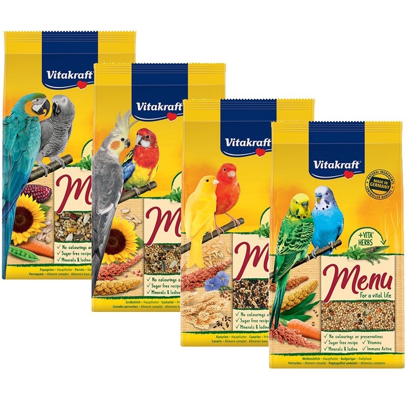 VITAKRAFT | Premium Food Parrot / Cockatiel / Canary / Budgie Food Bird ...