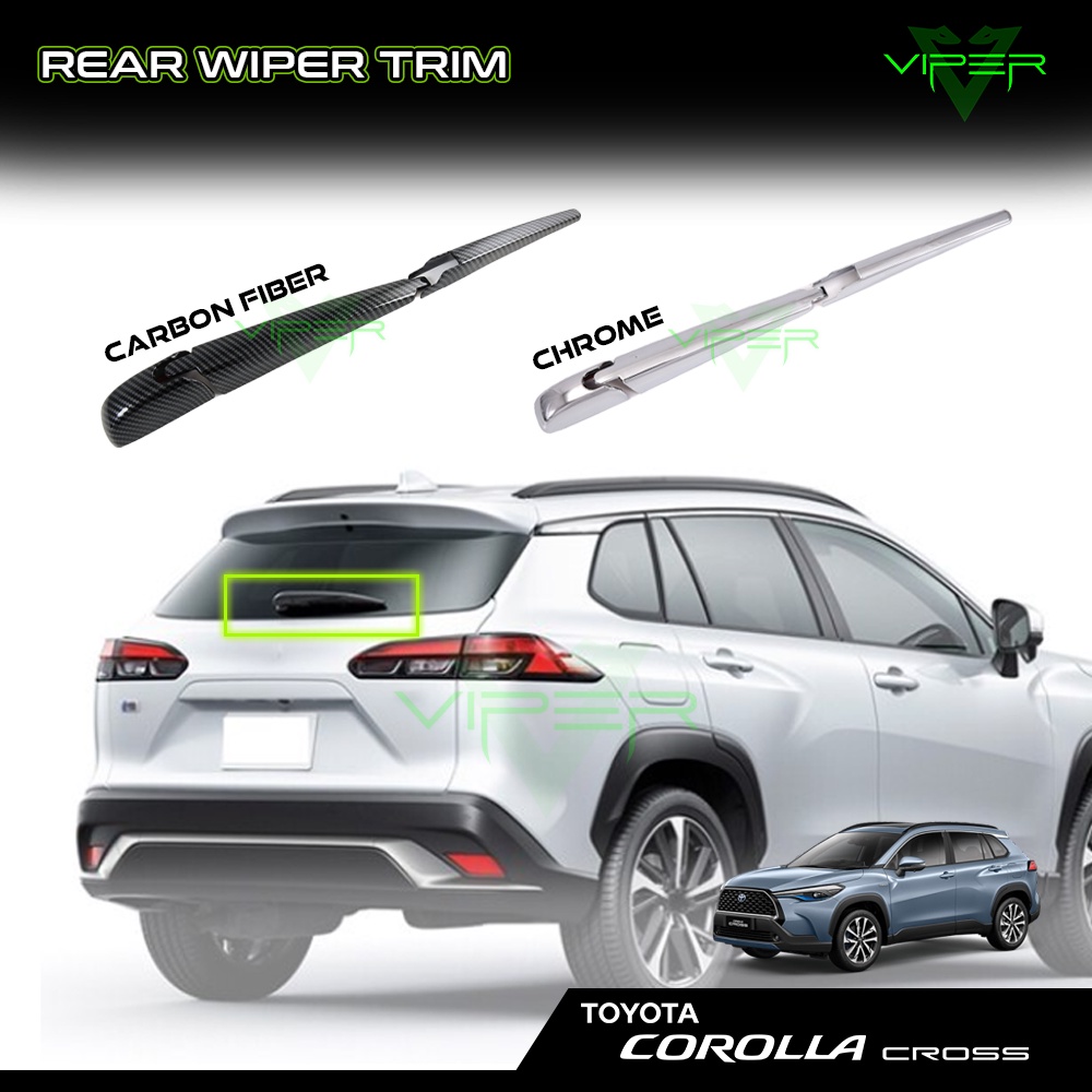 Toyota Corolla Cross CARBON CHROME Rear Wiper Trim Cover Bodykit Accessories 2021 2022 2023 ...