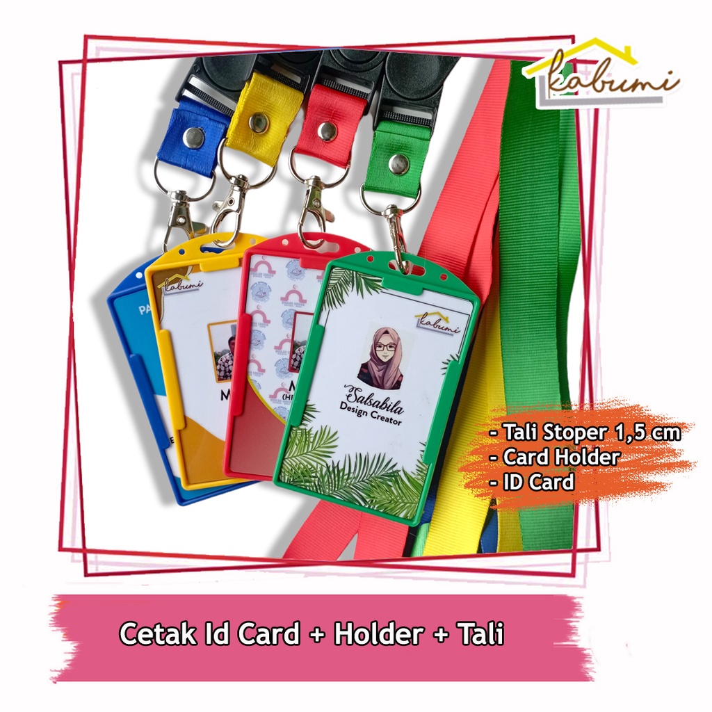 Print Custom ID Cards (ID Cards + Holder + Rope) | Shopee Malaysia