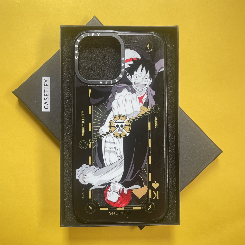 CASECASE X ONE PIECE MONKEY D LUFFY Black Edge Clear Sideband Font ...