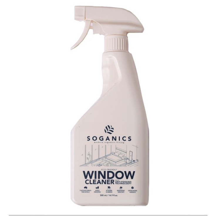 SOGANICS ECO FRIENDLY WINDOW CLEANER WITH ANTI-FOGGING TECHNOLOGY 500ML ...