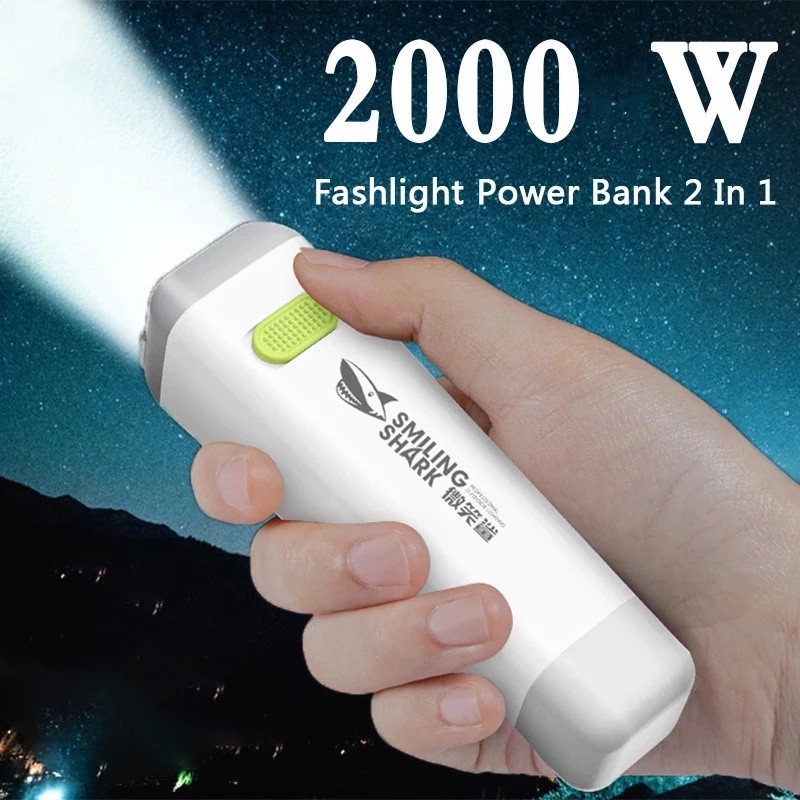 Outdoor LED Highlight Flashlight USB Charging Flashlight Power Bank 2 ...