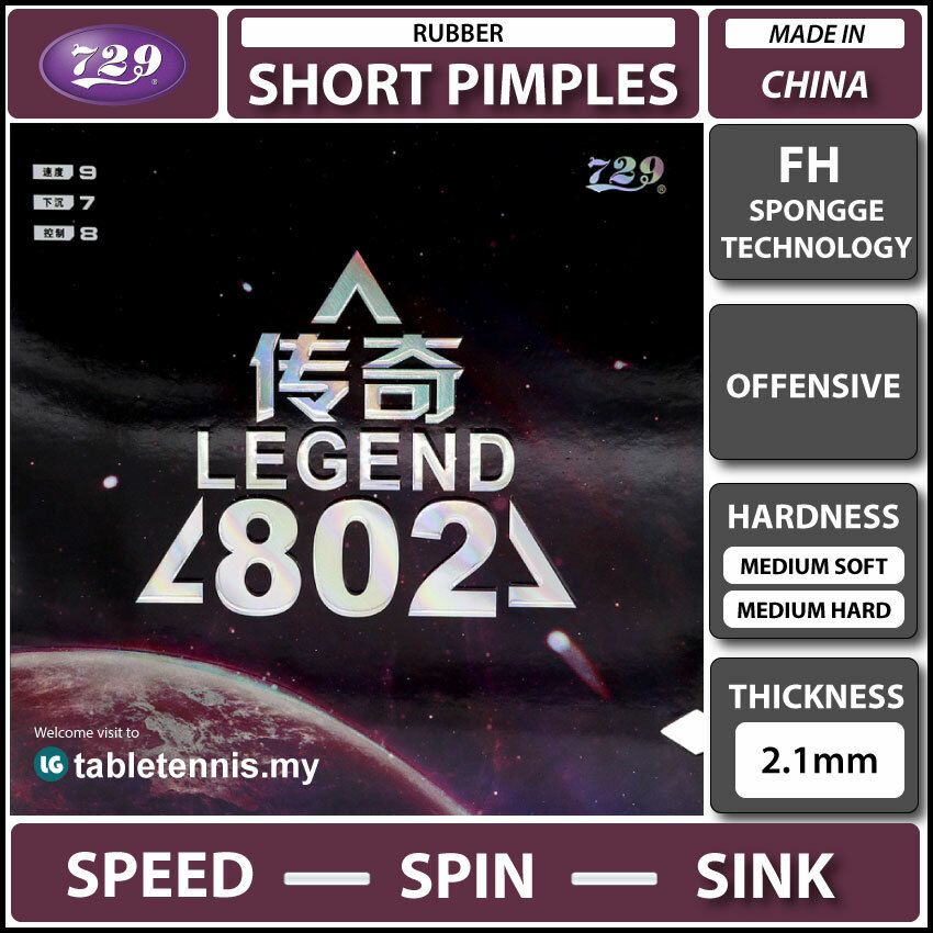 729 Friendship Rubber 802 Legend Short pimples Rubber Table Tennis Rubber Getah Ping Pong Karet ...