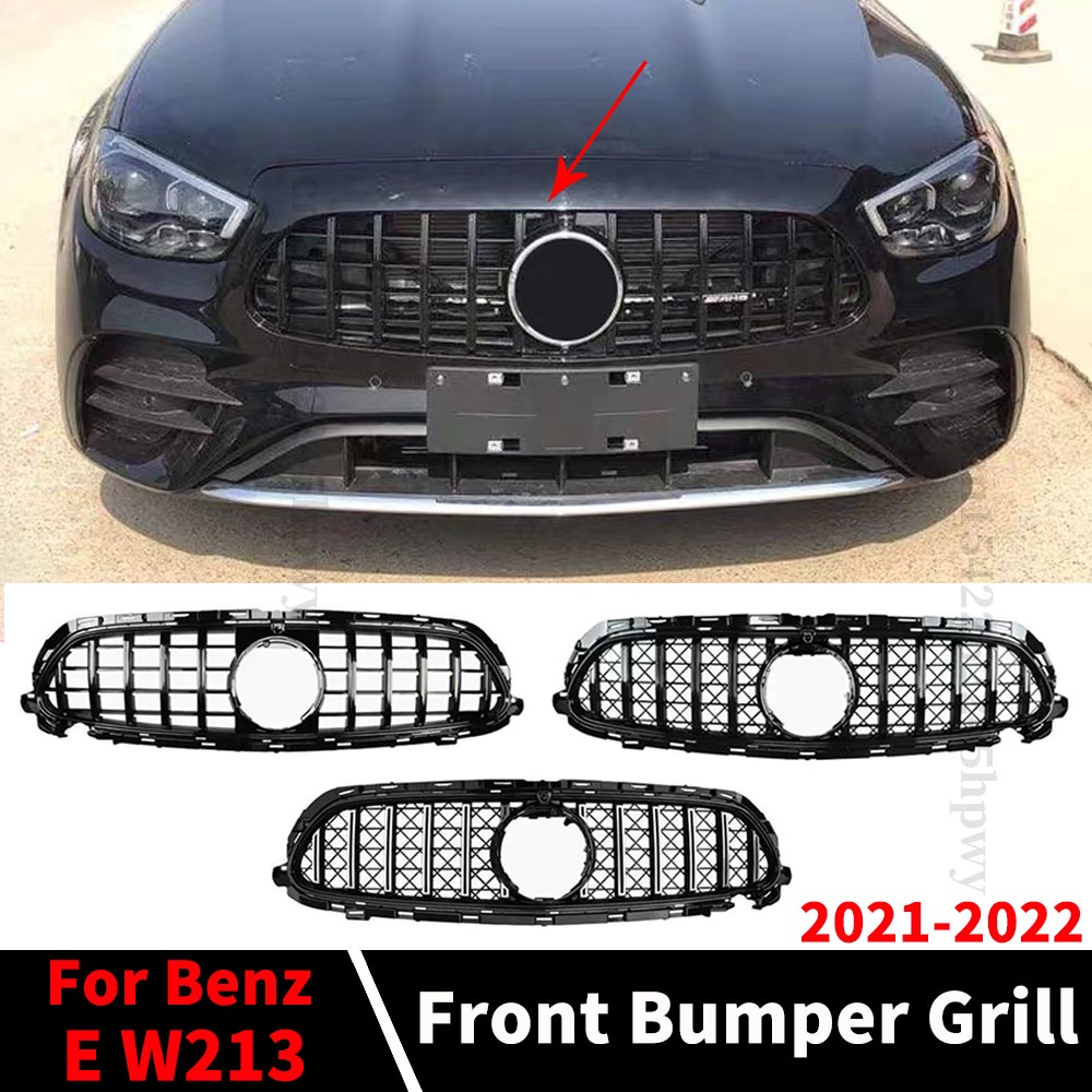 Front Bumper Grille Racing Grill Tuning For Mercedes Benz E class W213 2021 2022 E260 E300 E350 ...