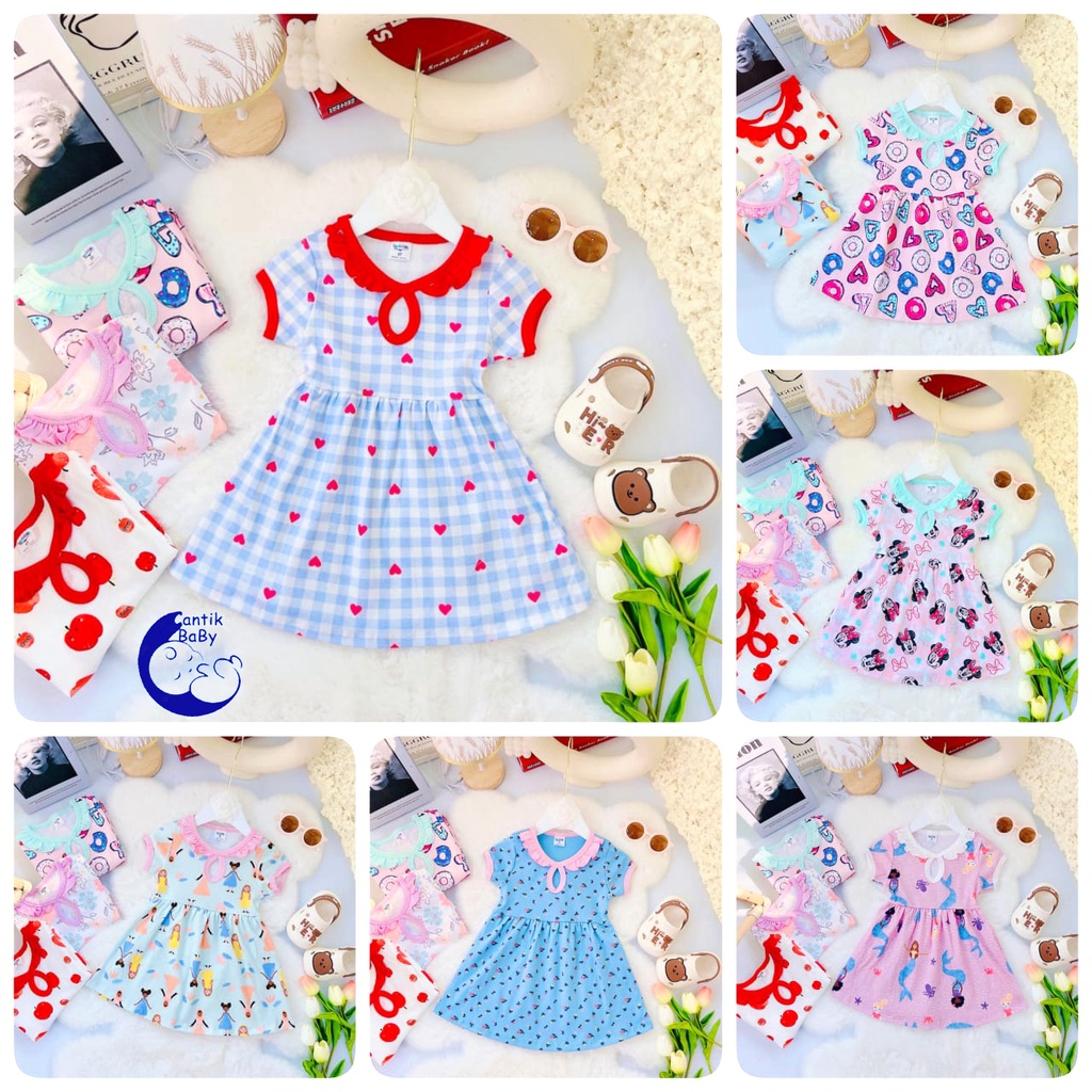 Cantik Baby (6M-3Y) Baby Girl Short Sleeve Dress | Shopee Malaysia