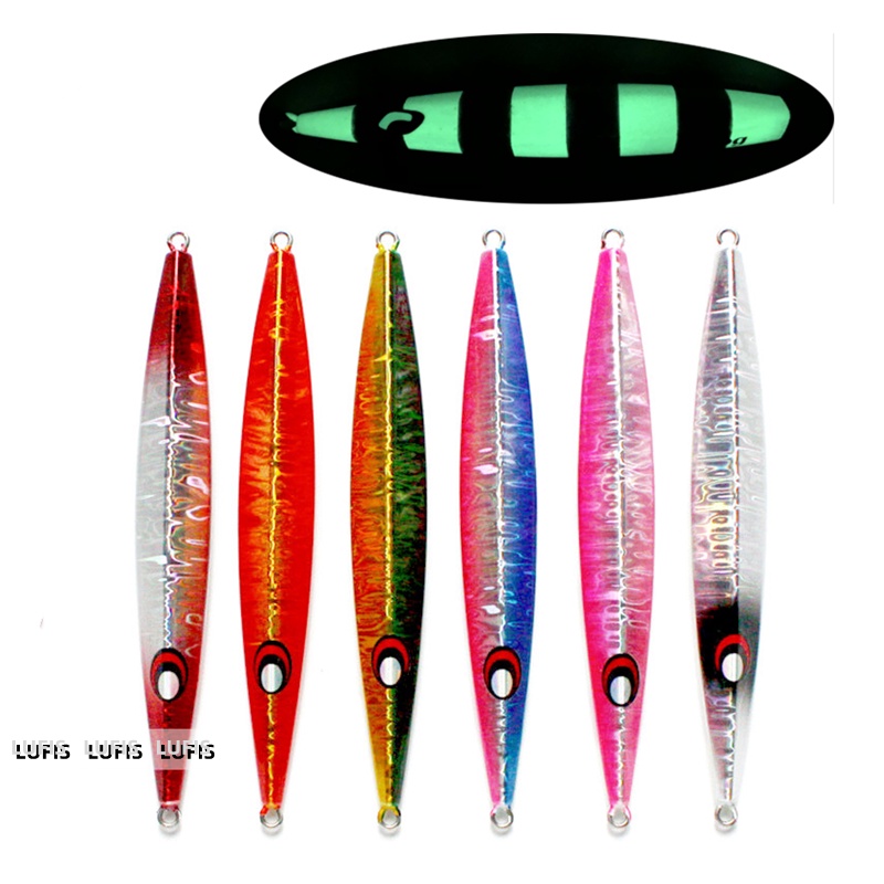 6 Colors 60g/80g/100g/150g/200g/250g/300g Jigging Fishing lure For sea ...