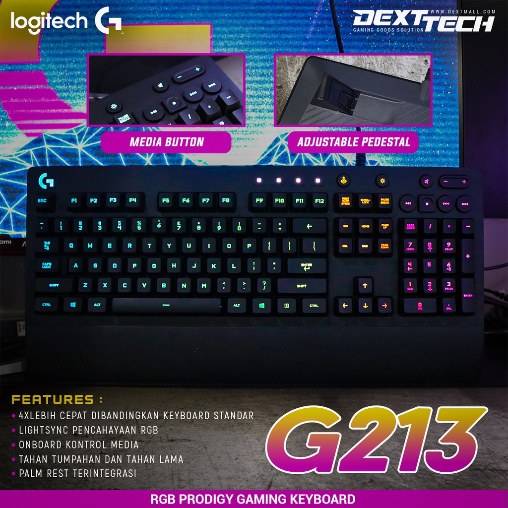 Logitech G213 Prodigy Gaming Keyboard Shopee Malaysia