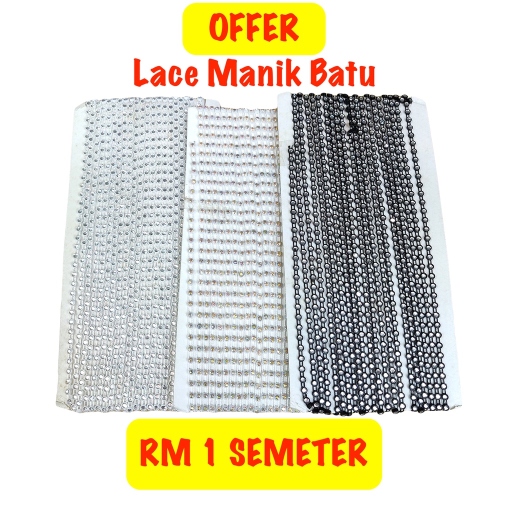 [OFFER] Lace Manik Batu - { HANYA RM 1 UNTUK SEMETER } | Shopee Malaysia