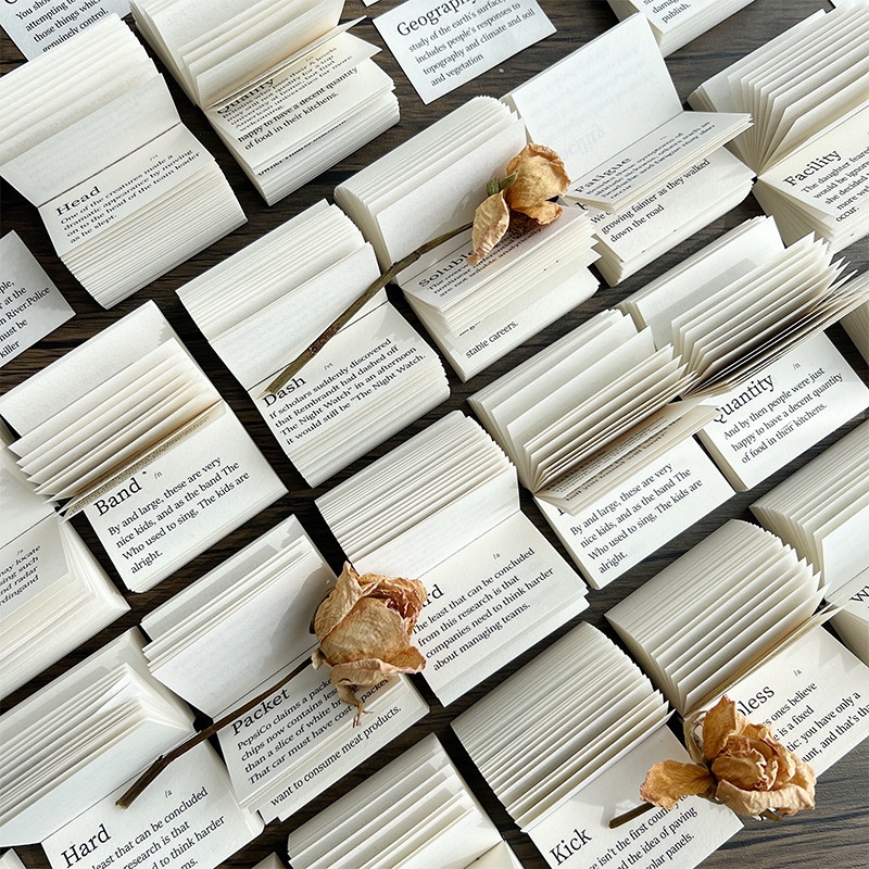 Journamm 100pcs/pack Dictionary Collection Series Materials Paper DIY ...