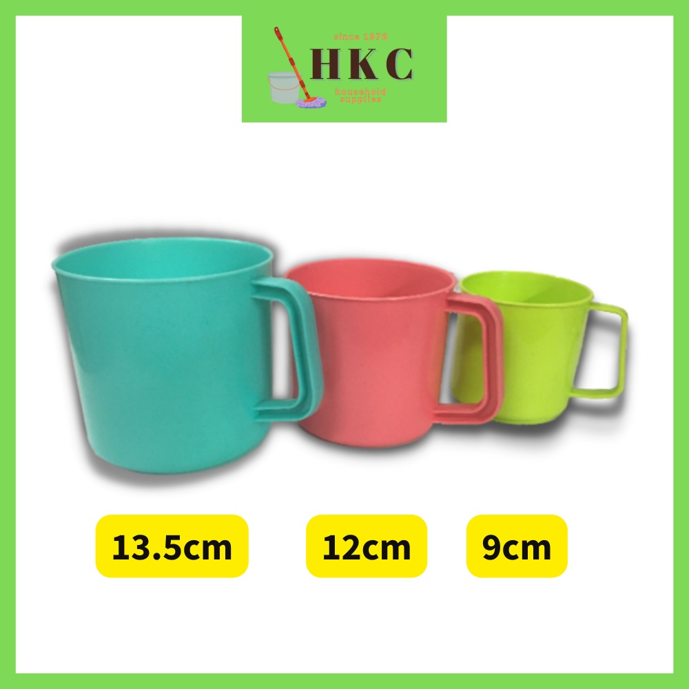 Multipurpose Plastic Mug Cup with Handle Kole Cawan Plastik 多功能马克杯 ...