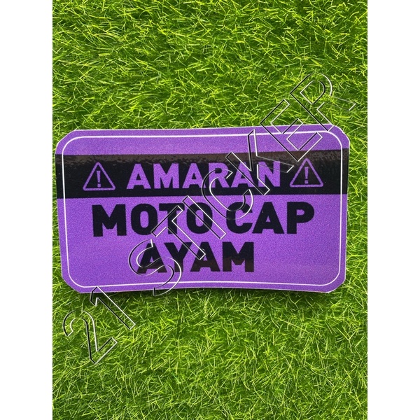 STICKER FANCY AMARAN / WARNING BIASA/CHROME ( READY STOCK ) | Shopee ...