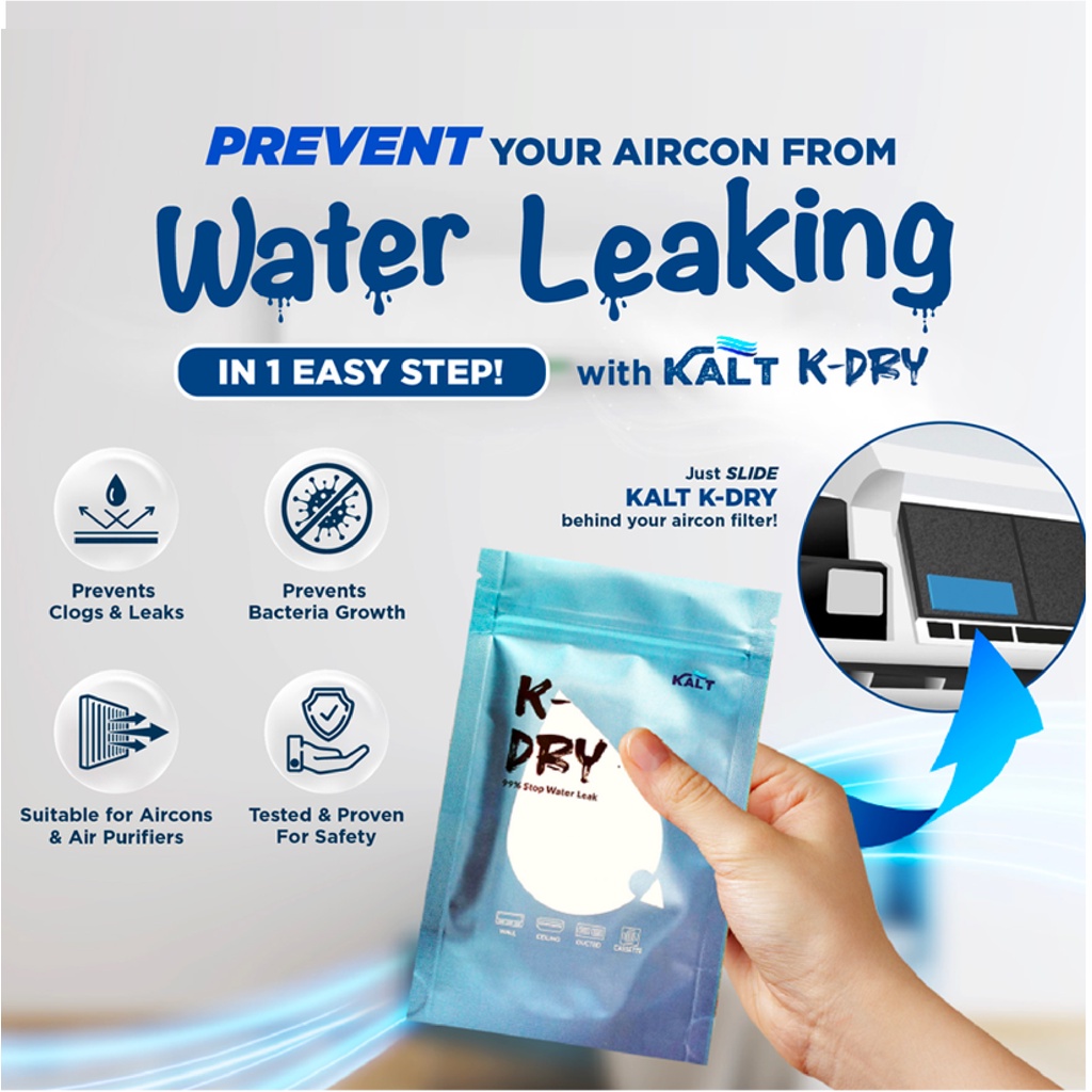 [KALT] K-Dry Anti Water Leak for Wall Air Conditioner |Anti Clog ...