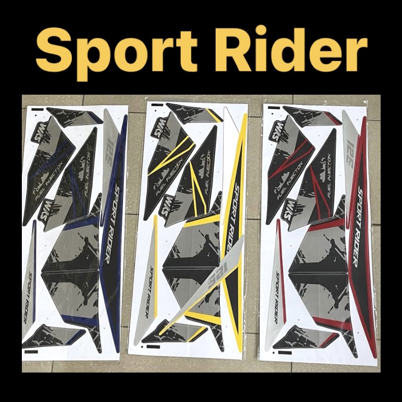 SYM SPORT RIDER BODY STICKER 100% ORIGINAL SPORT RIDER 125I 125 BODY ...
