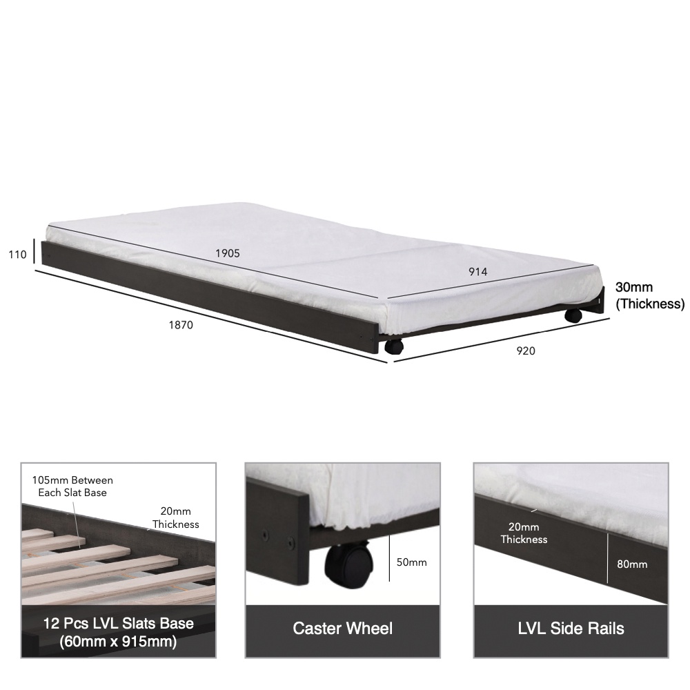 Furniture Mart THOMAS solid wood queen size bed frame / katil kayu ...