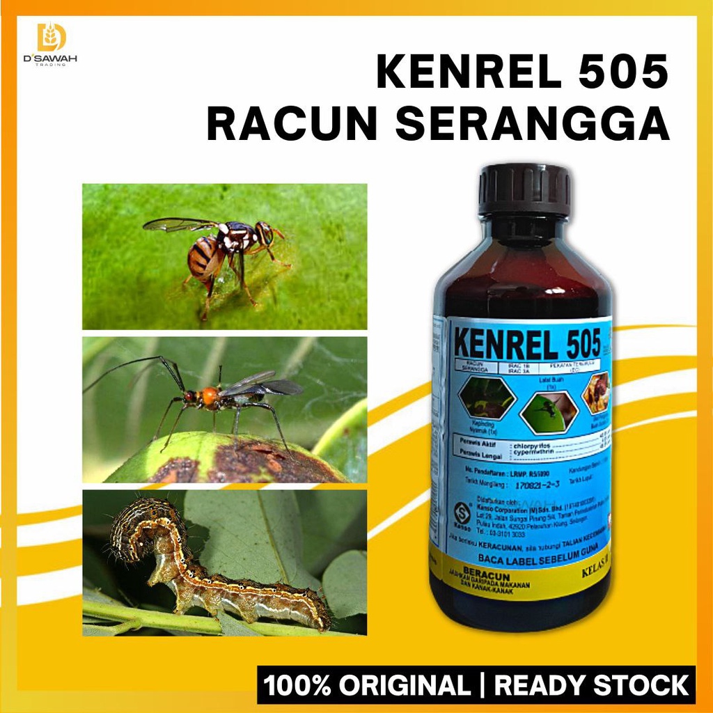 Kenso Kenrel 505 1liter Racun Sentuh Ulat Pengorek Buah/ Lalat Buah ...