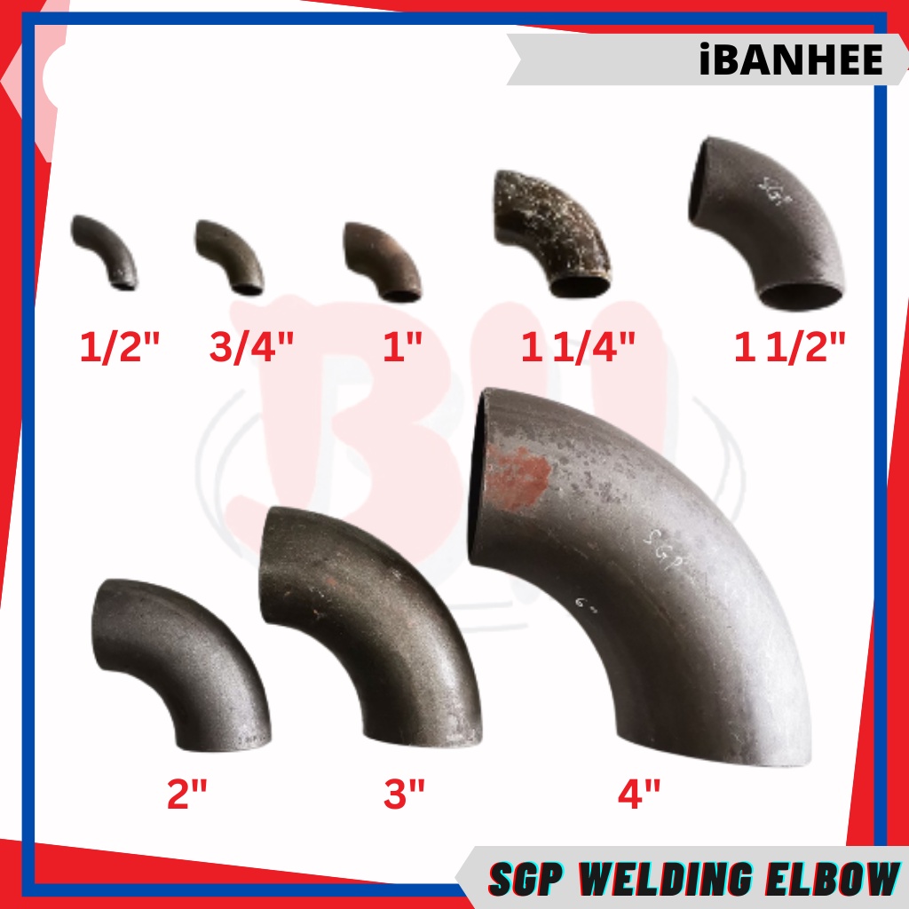[iBANHEE] MILD STEEL SGP ELBOW FITTING 90 DEGREE 2 1/2" / 3" / 3 1/2 ...